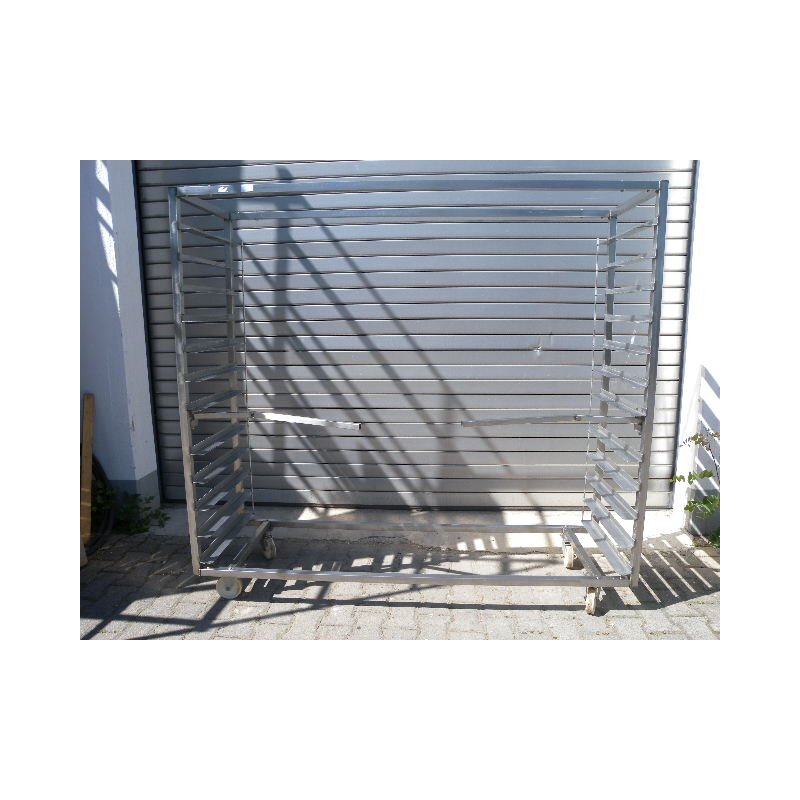 12er Abziehapparatwagen Edelstahl ca. 195 cm Quereinschub